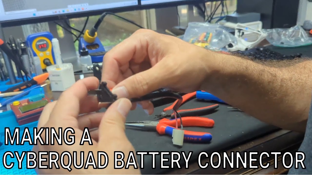 Making a Tesla Cyberquad for Kids Battery Connector - YouTube
