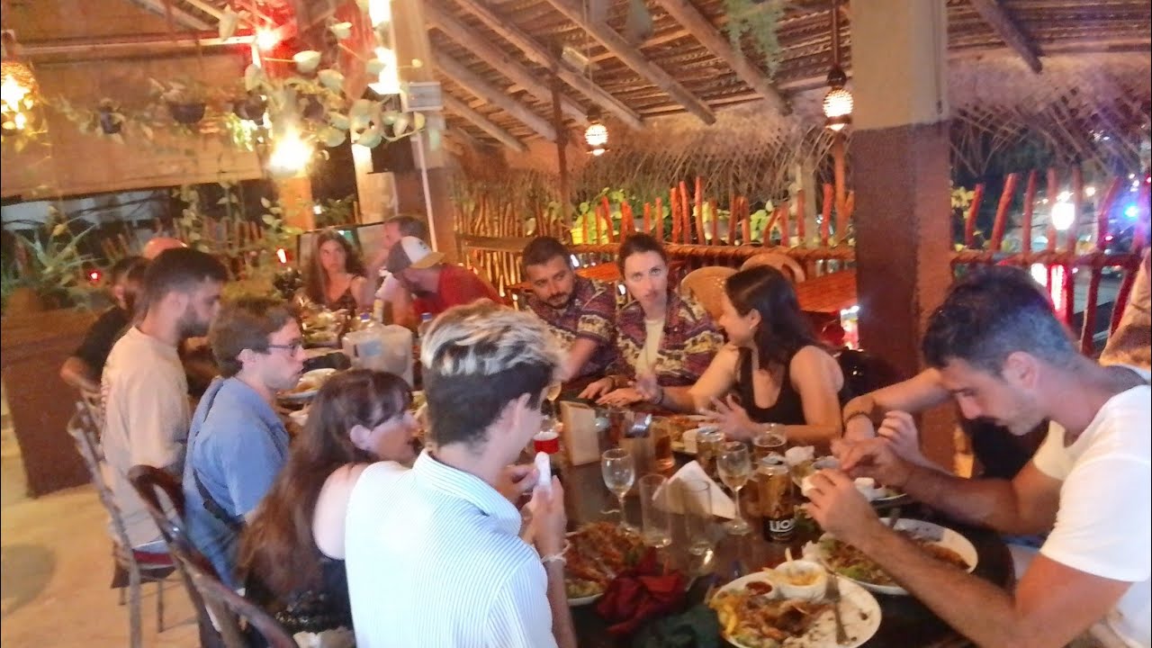 Coconut Style Restaurant Unawatuna is live! Friendly group (Migel's ...