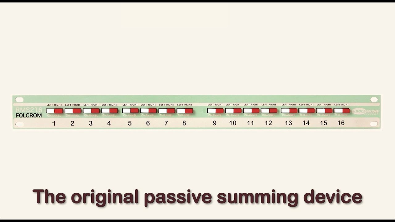 RMS216 Folcrom - The Original Passive Summing Device - YouTube
