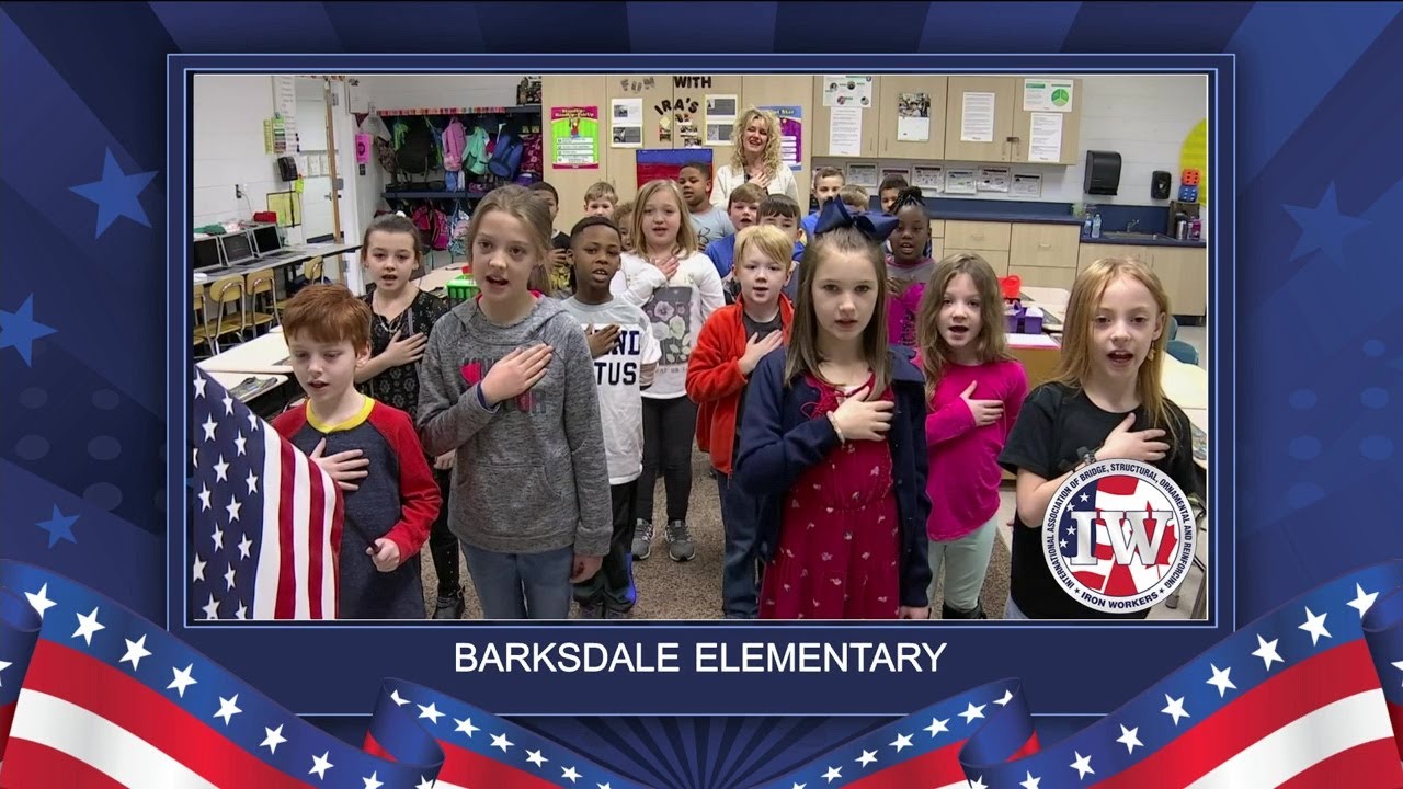 The Morning Pledge - Barksdale Elementary - 2/20/19 - YouTube