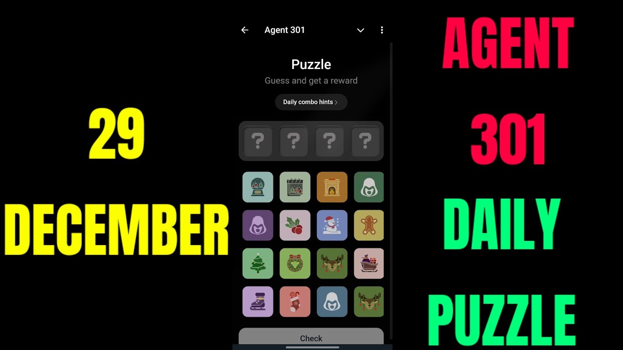 Agent 301 puzzle today | Agent 301 Puzzle 29 December | Agent 301 Daily ...