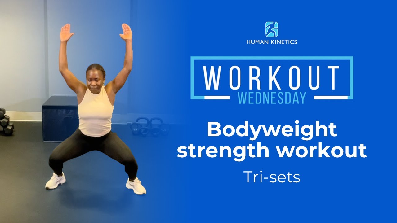 Bodyweight strength workout- Tri sets - YouTube
