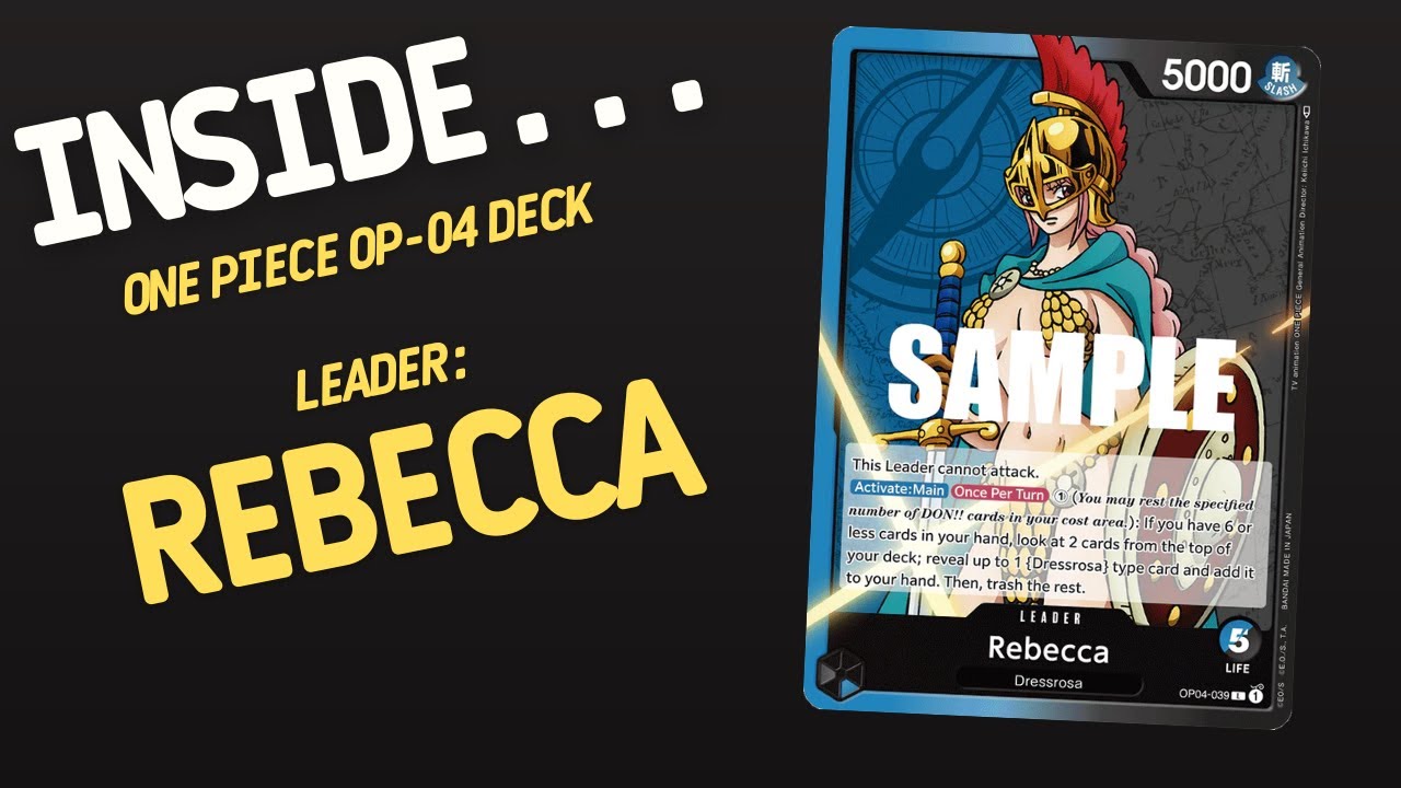 One Piece Card Game Op 04 Deck Rebecca Leader Dressrosa Deck Inside 469 Youtube
