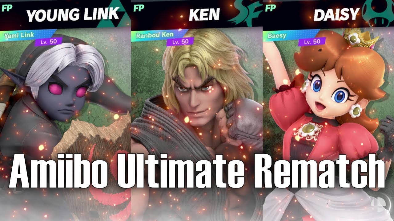 Amiibo Ultimate Rematch: Young Link vs Ken vs Daisy [SSBU] - YouTube