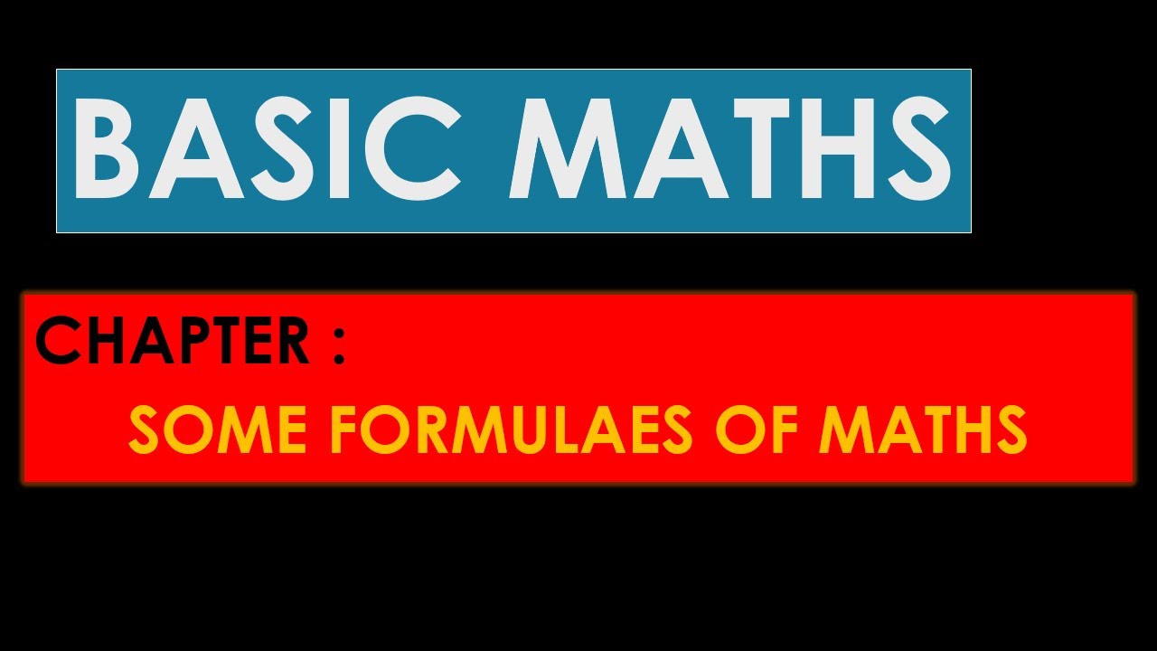 Some Formulaes of Mathematics for Competitive Exams | FAK MATHS ACADEMY ...