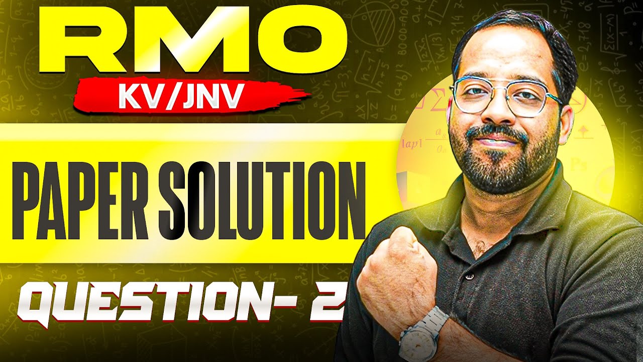 RMO(KV/JNV): Question 2🔥 | Paper Discussion 💪 - YouTube