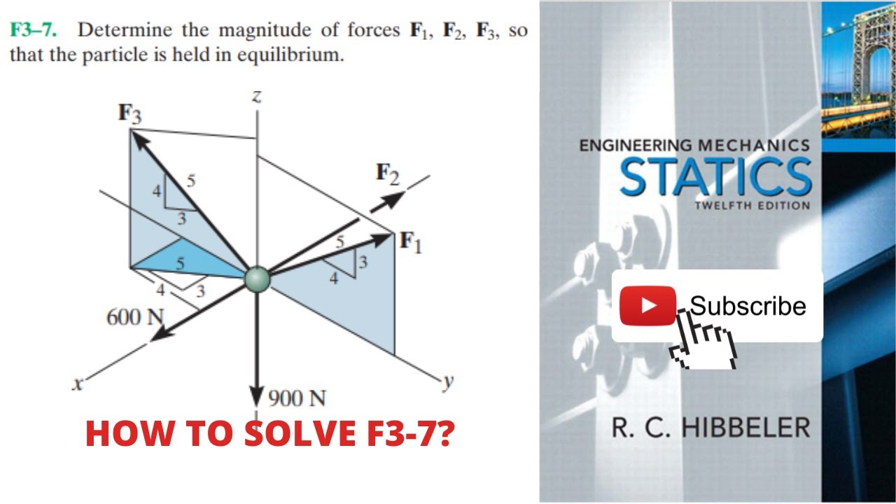 F3-7 hibbeler statics chapter 3 | hibbeler statics | hibbeler - YouTube