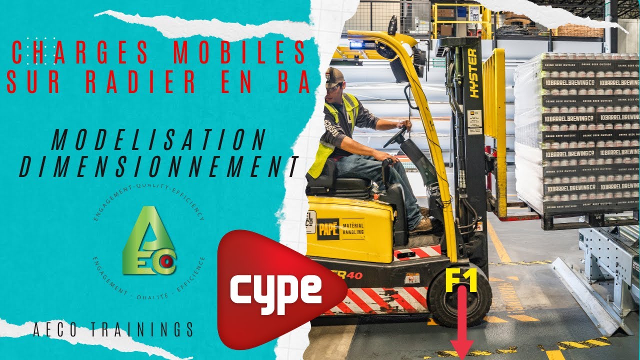 DIMENSIONNER UN RADIER EN BETON ARME avec SIMULATION DE CHARGE MOBILE ...