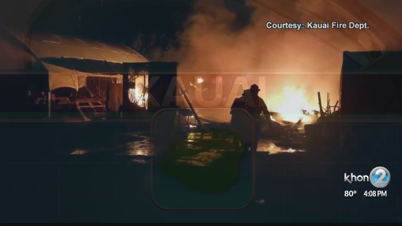 Hanapepe stadium storage fire - YouTube