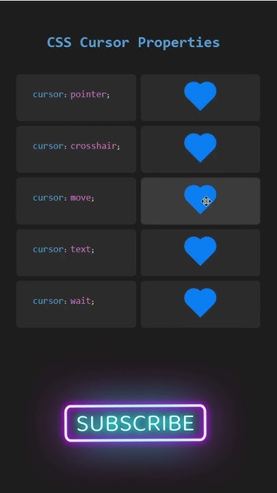 Css Cursor Craft Cssprojects Youtube