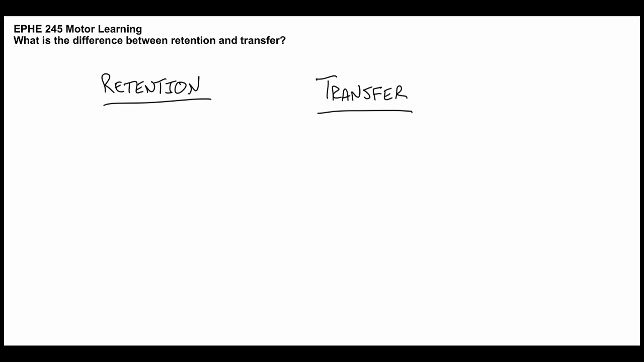 Retention and Transfer - YouTube