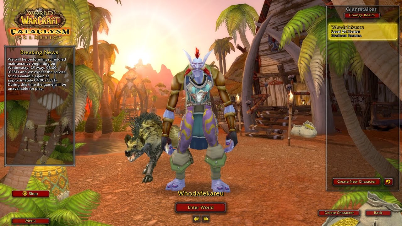 🔴 World of Warcraft Cataclysm Classic | Troll Hunter Leveling ...