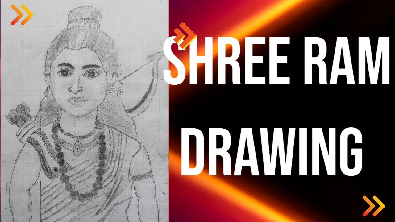 how to draw shri ram.shree ram drawing step by step pencil.jai shree ram drawing step by step.🚩🚩 ...