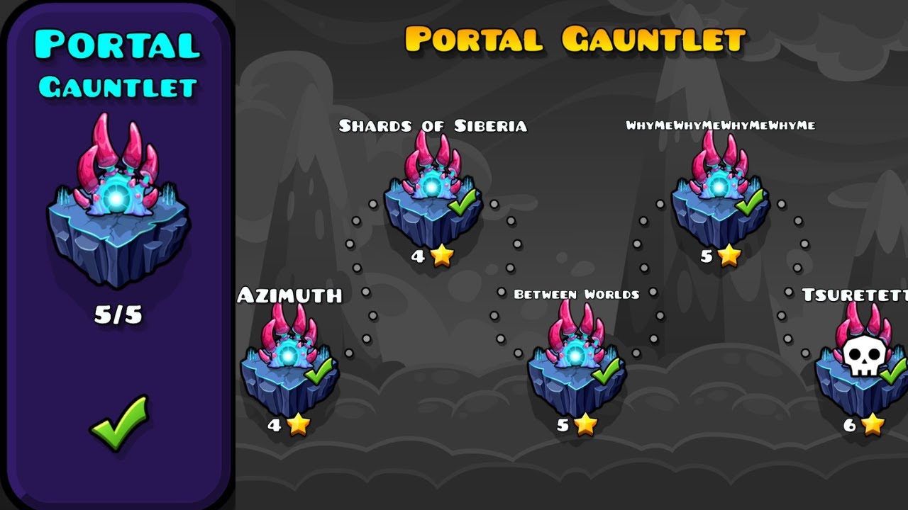 Portal Gauntlet All Levels | Geometry Dash 2.2 - YouTube
