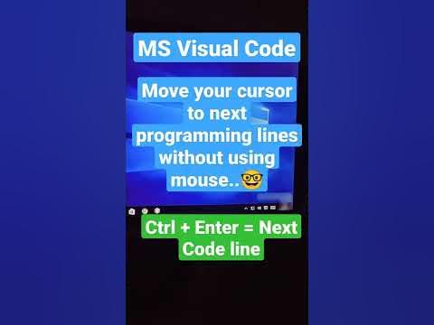 Move your Cursor next line without mouse in vs code | #programming - YouTube
