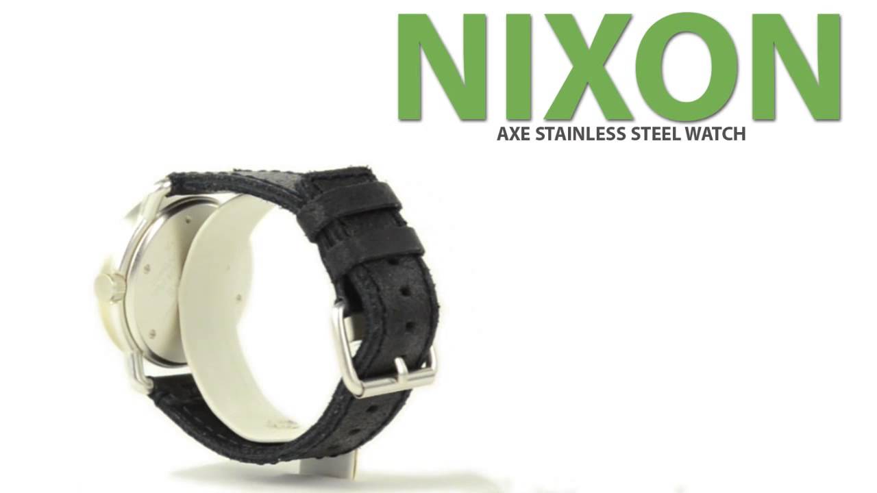 Nixon Axe Stainless Steel Watch - Leather Strap (For Men) - YouTube