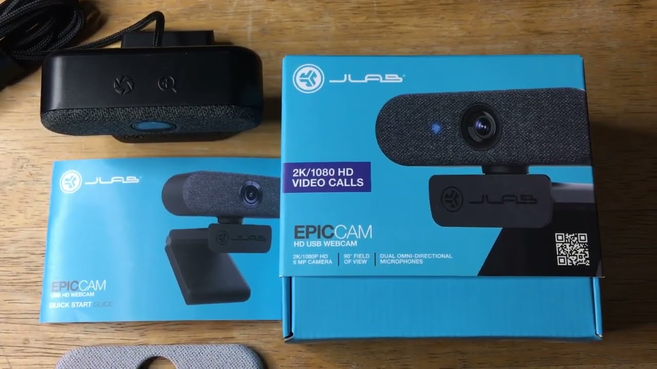 JLab EPIC Cam 2K 1080HD Video Calls WFH Review 7-24-22 - YouTube