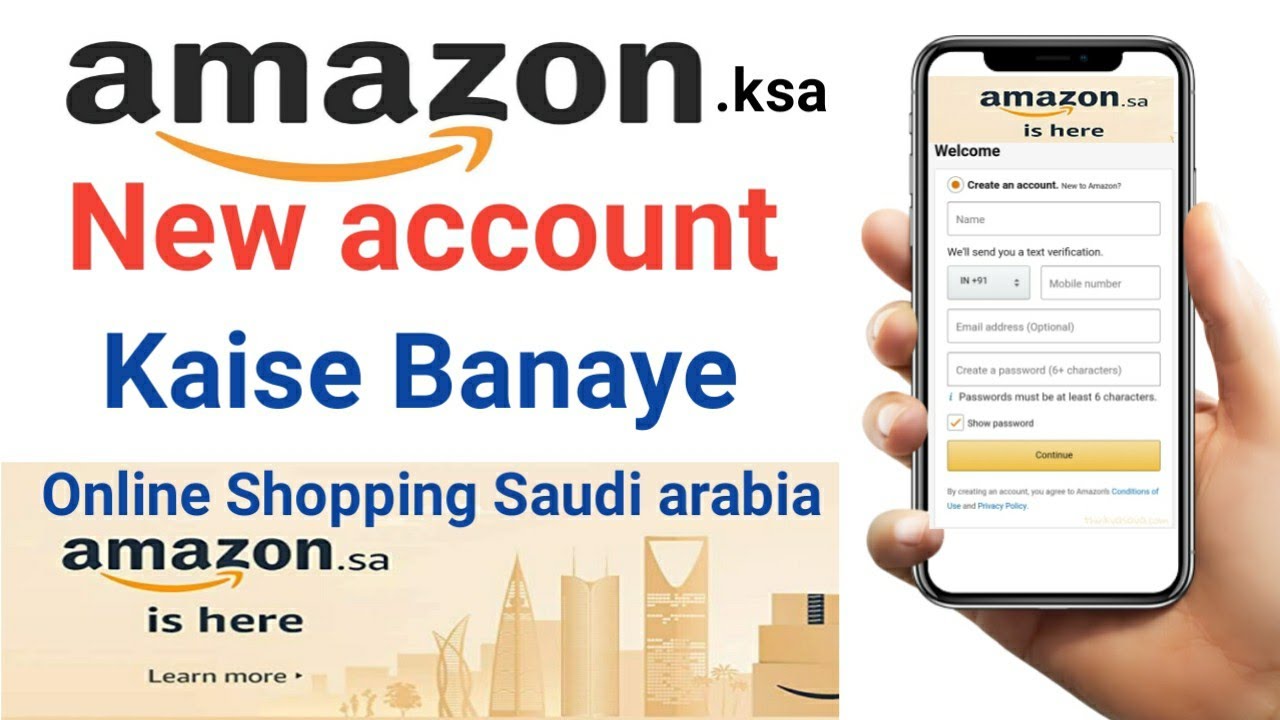 amazon account kaise Banaye | How to create amazon account in ksa ...