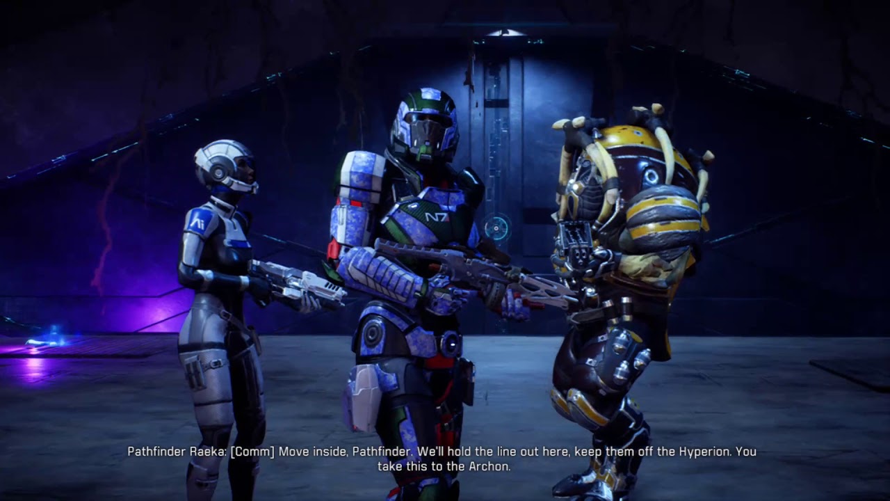 Mass effect Andromeda Battle for meridian with N7 armor Male - YouTube