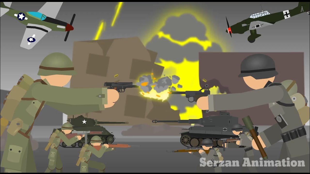 WW2 Battle of Paris | US Vs German Army | German Ambush | Stick Nodes ...