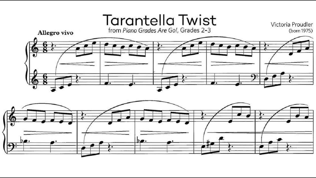 ABRSM Piano 2025-2026 Grade 3 A3 Proudler Tarantella Twist Sheet Music ...