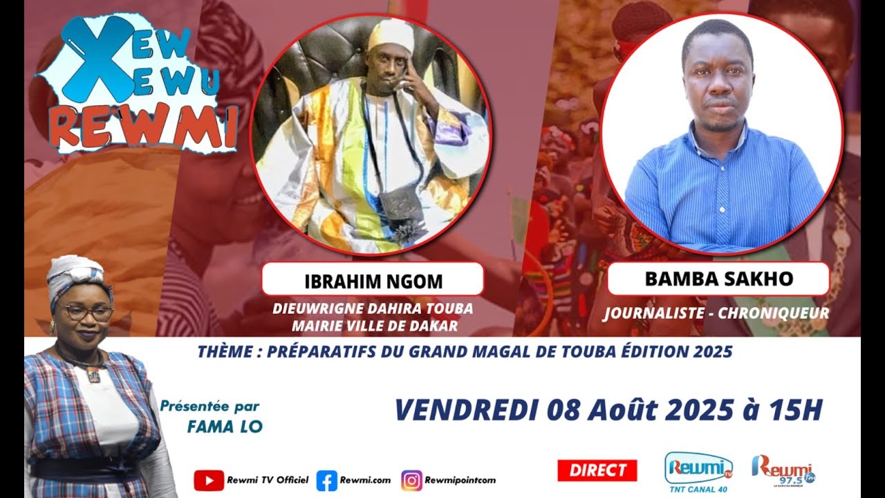 🔴 [EN DIRECT] : "XEW XEWU REWMI" | VEN . 08 AOÛT 2025 - YouTube