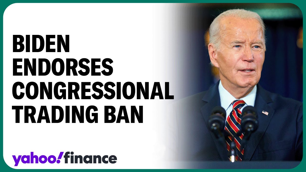 Biden makes a plea to ban Congress from stock trading - YouTube