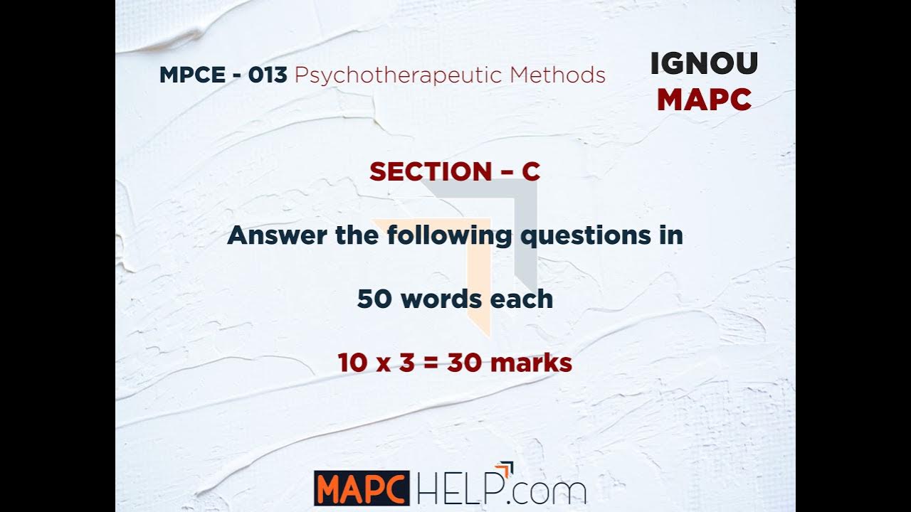 2022 - Psychotherapeutic Methods - MPCE - 013 - Assignment Motivator - YouTube