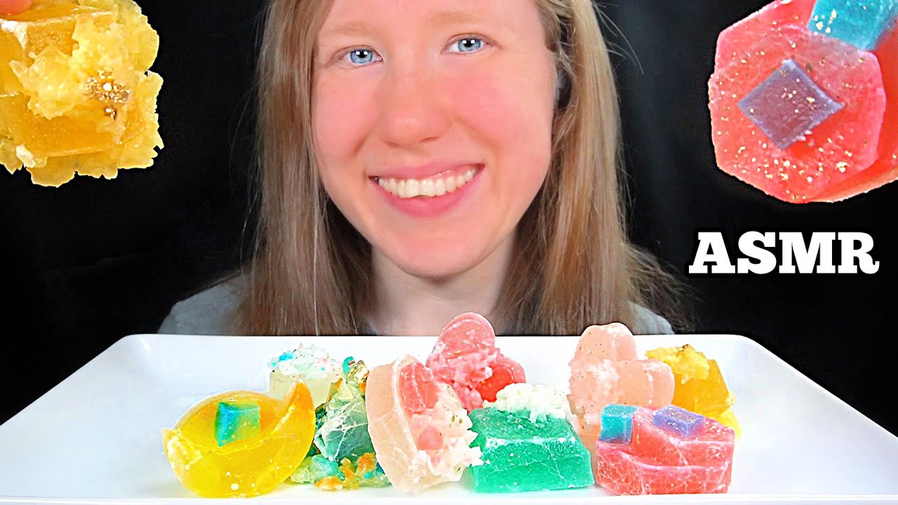ASMR CRYSTAL GEM CANDY MUKBANG EATING SOUNDS - YouTube