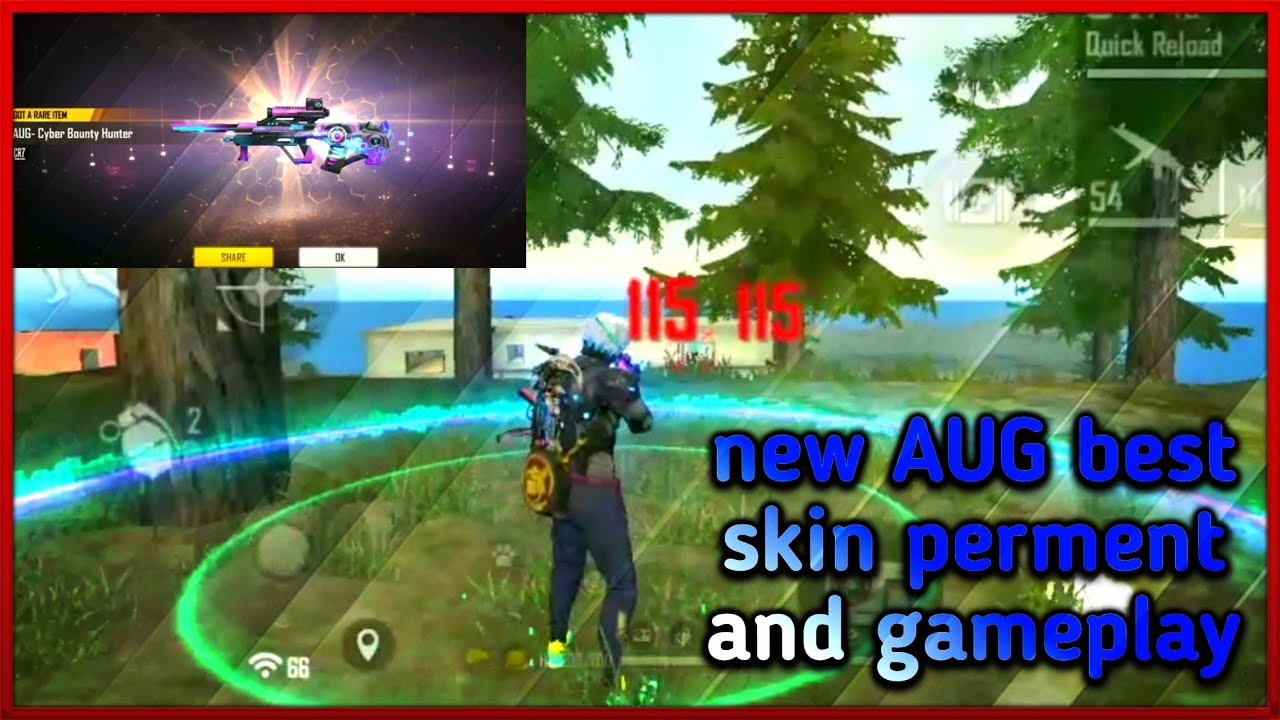 New weapon Royale AUG CR7 best skin perment 😱 and gameplay free fire ...