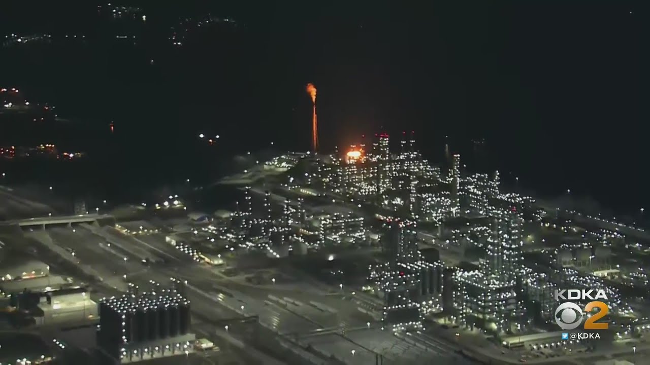 Shell says 'issue' at plant leads to flaring - YouTube