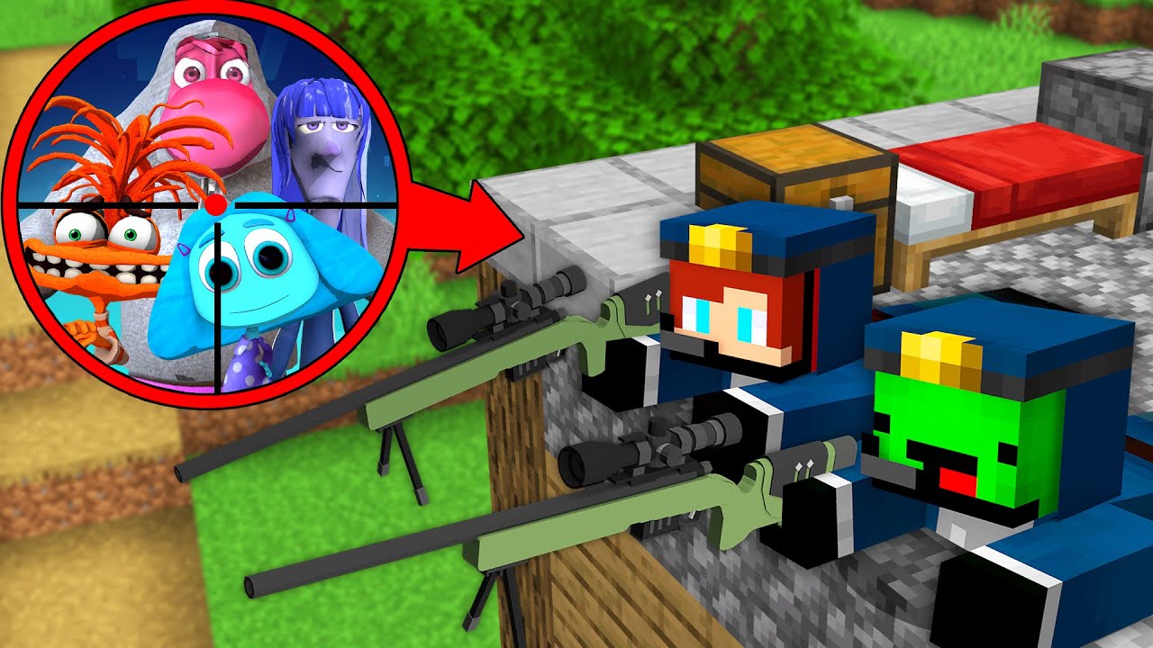 How JJ and Mikey Became FBI and hunted the Inside Out 2 Family in Minecraft Maizen - YouTube