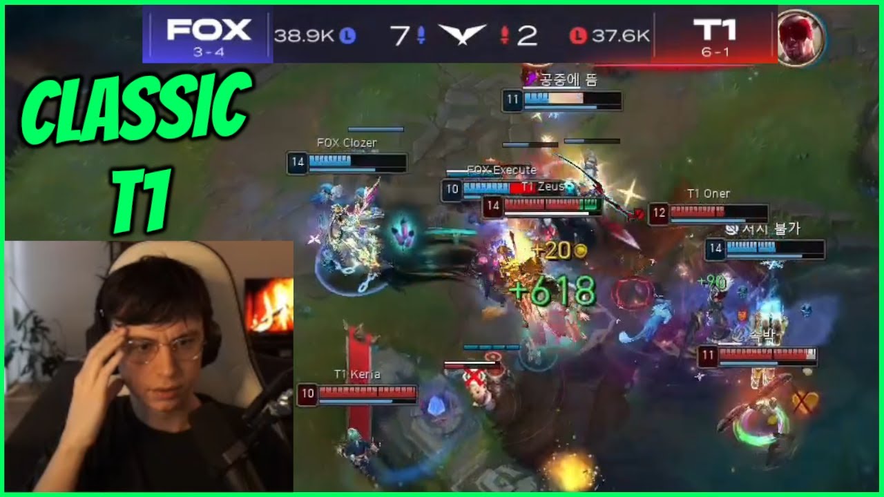 Classic T1 Turn One Teamfight When Down In Gold And Win The Game - YouTube