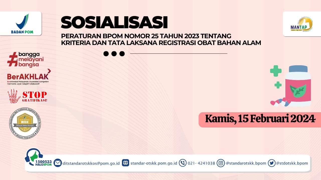 Sosialisasi Peraturan BPOM No 25 Tahun 2023 ttg Kriteria & Tata Laksana ...
