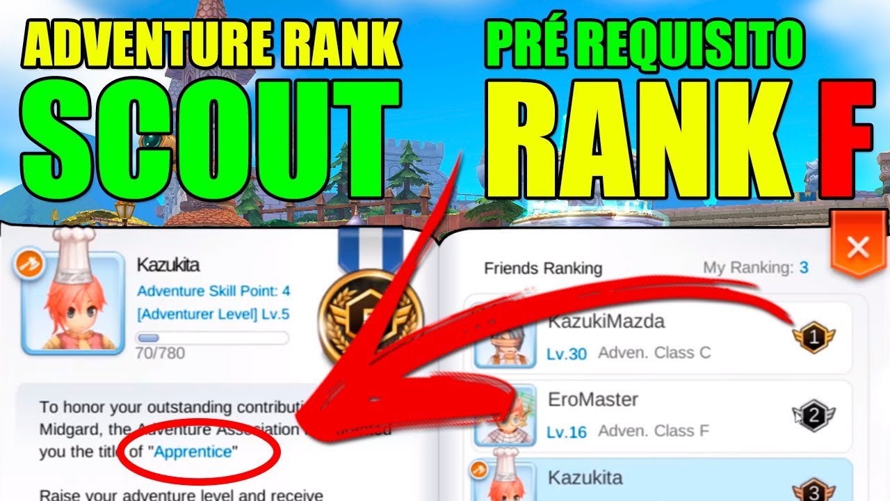 PRÉ REQUISITO PARA O RANK F - ADVENTURE RANK SCOUT - YouTube