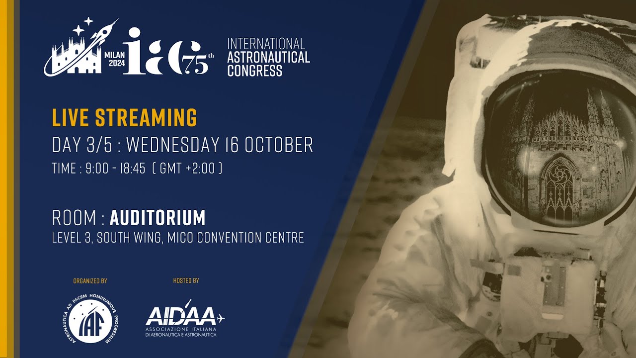 IAC 24 - Day 3 - Auditorium - International Astronautical Congress - YouTube
