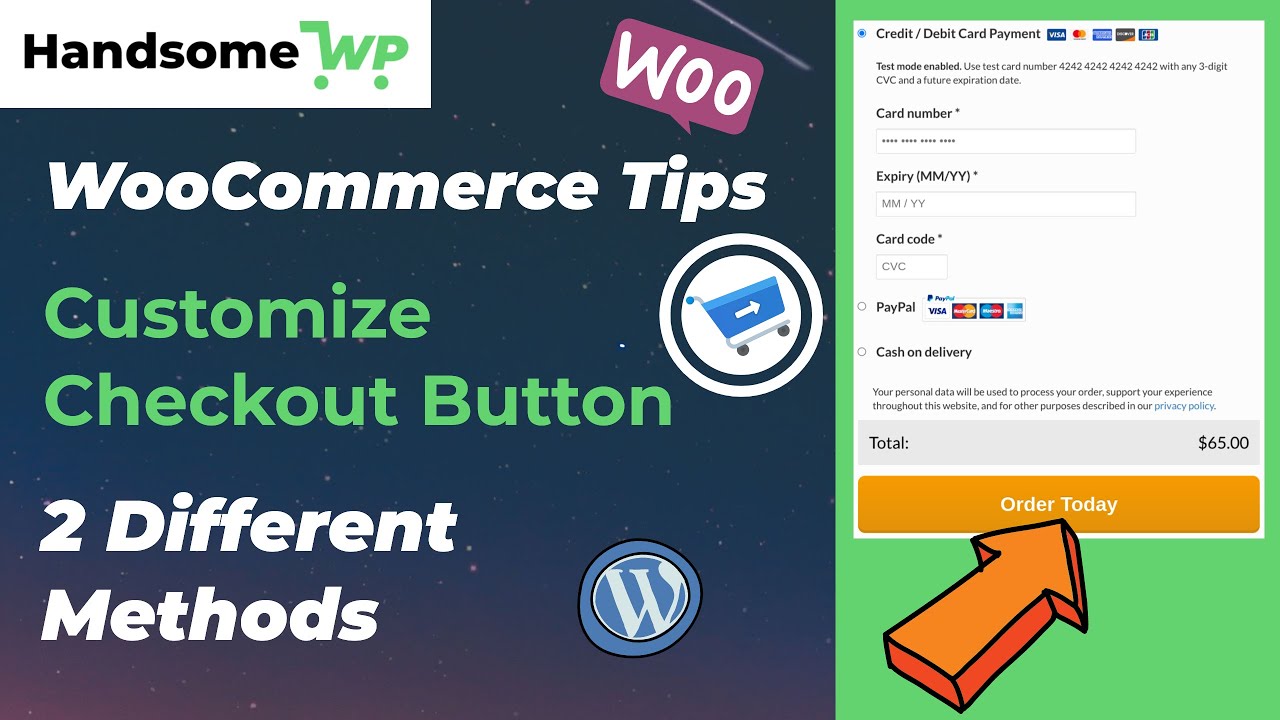 How To Customize Your Woocommerce Checkout Button 2 Methods Youtube