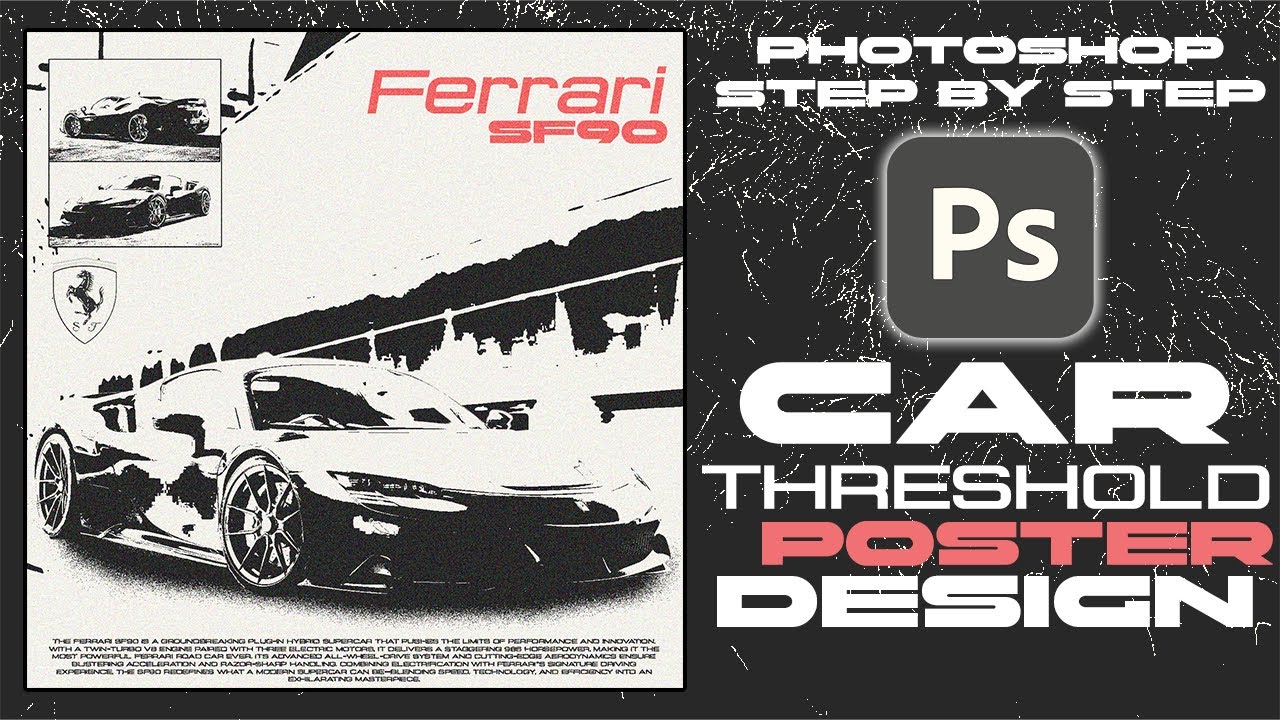 Create a Vintage Halftone Ferrari Poster in Photoshop | Retro ...