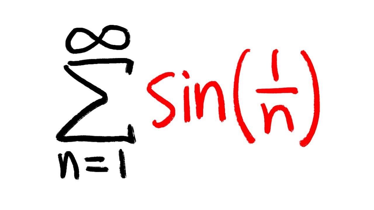 Series of sin(1/n) diverges, Limit comparison test, calculus 2 tutorial ...