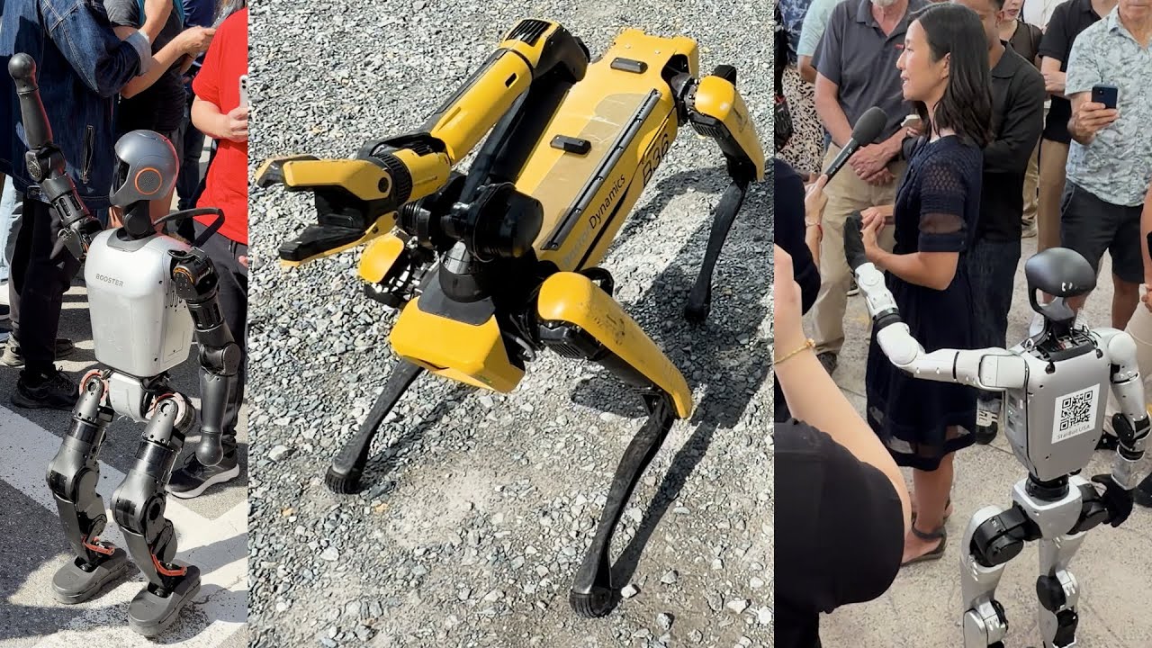 Robo Boston Dynamics Robotics Spot Unitree G1 AI Robot Block RoboBoston Parade Party 2025 - YouTube