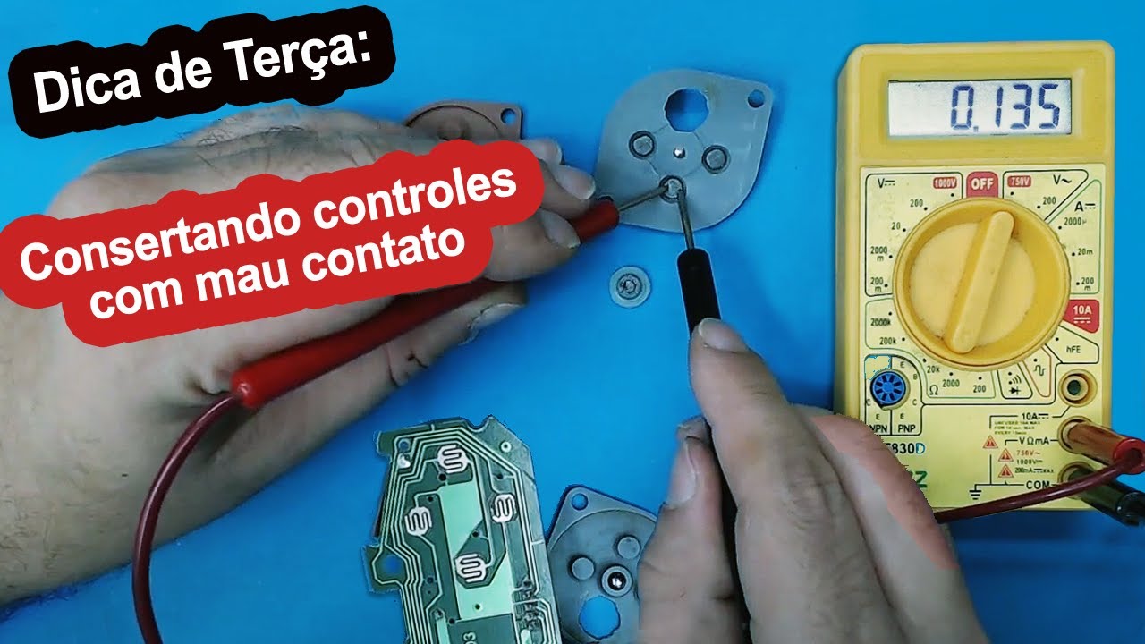 Consertando contatos de controles de video-game - YouTube
