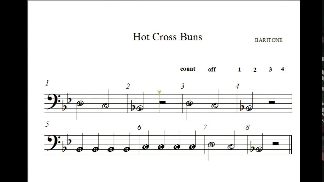 HVB baritone Hot Cross Buns - YouTube