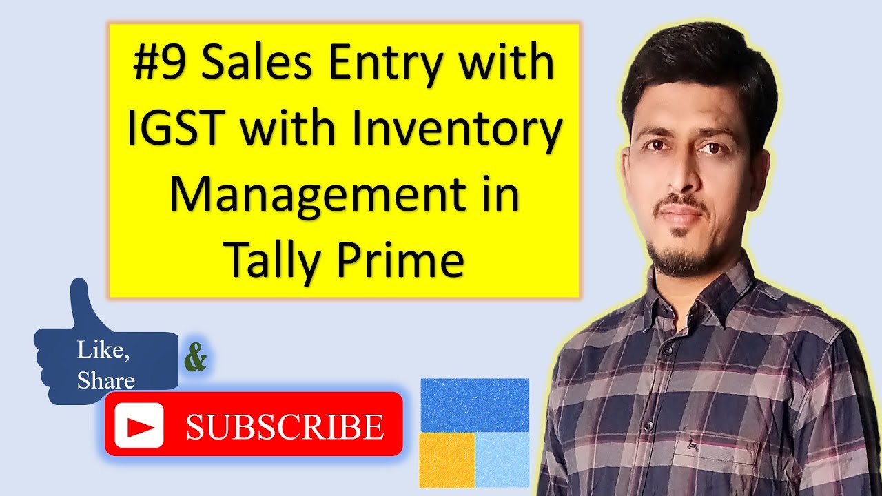 Sales Entry with IGST with Inventory in Tally Prime. - YouTube