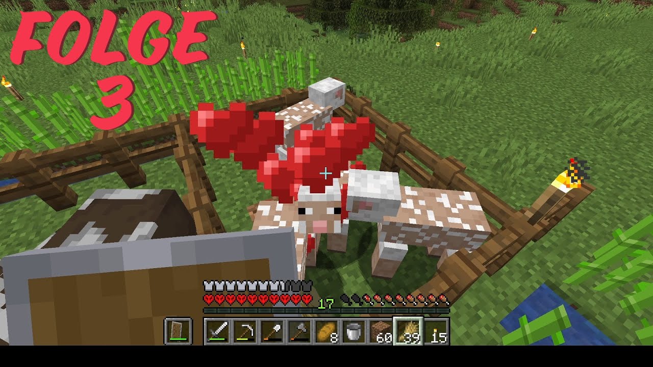 Minecraft Hardcore Folge 3 Flora, Fauna und Materialien - YouTube