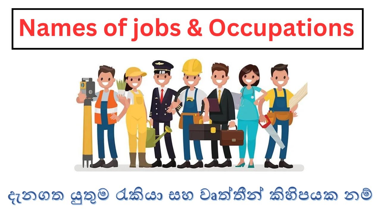Jobs and Occupations in English and Sinhala | විවිධ රැකියා සහ වෘත්තීන් ...