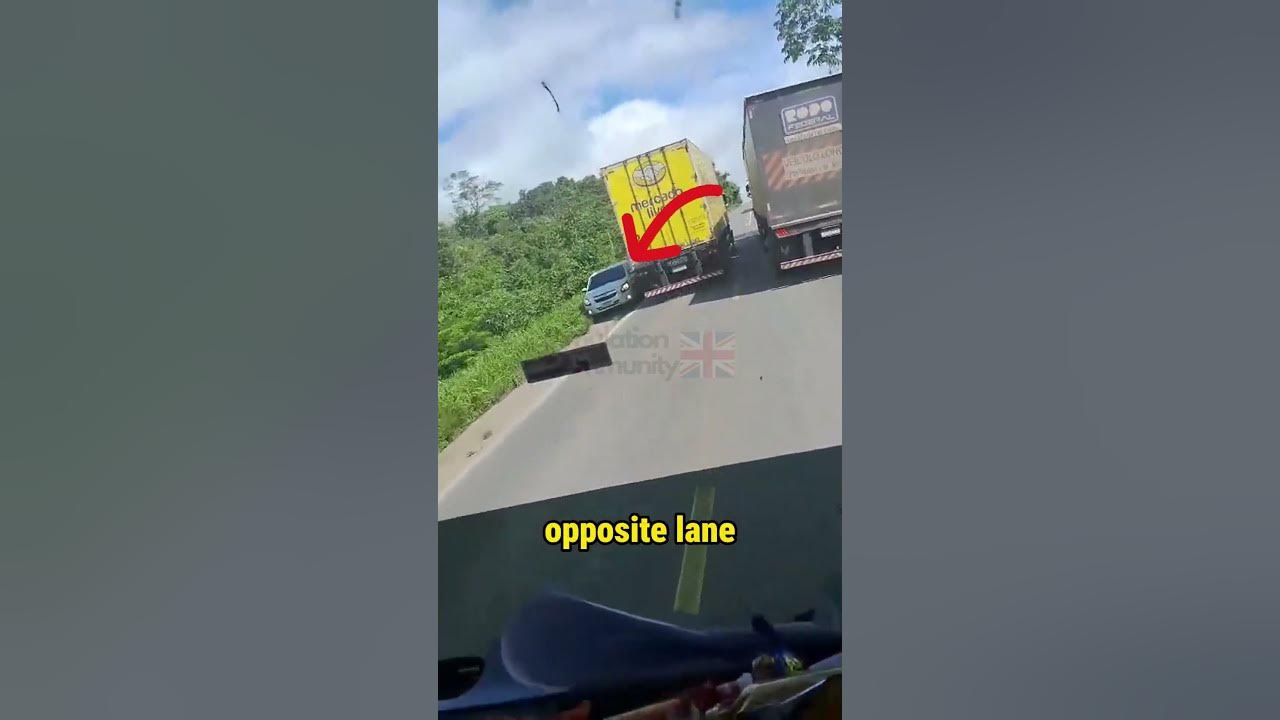 I Passed Even Though I Knew There Were Cars In The Other Lane #trucks #