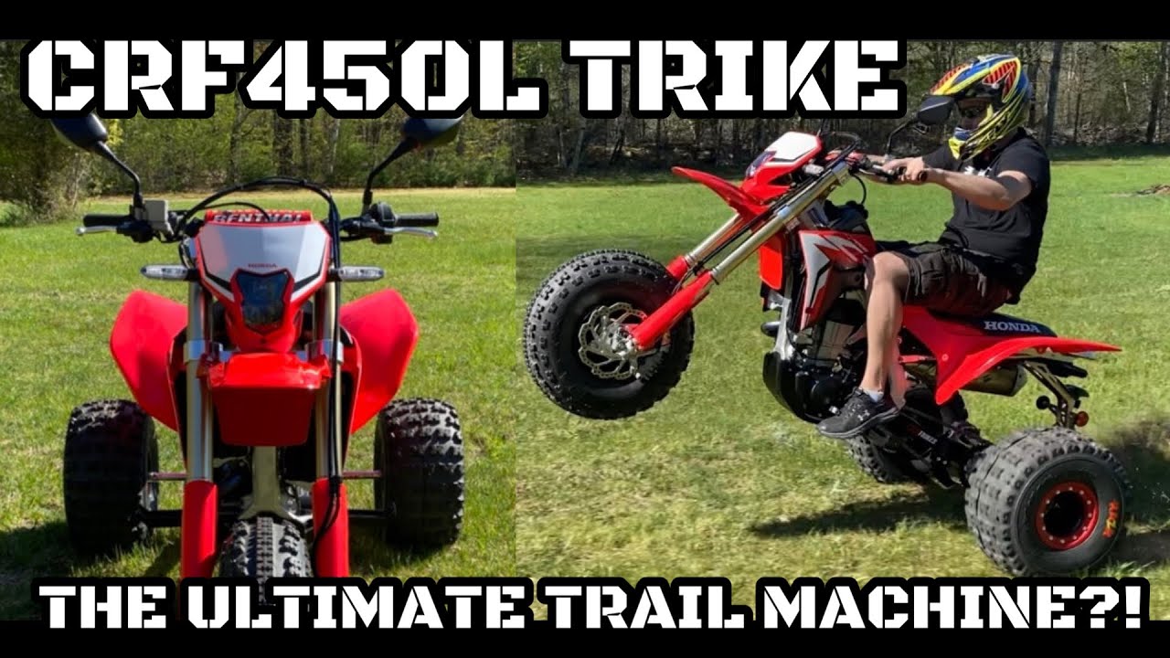 CRF450L Enduro Dirt Bike To Trike conversion bvc trikes - YouTube