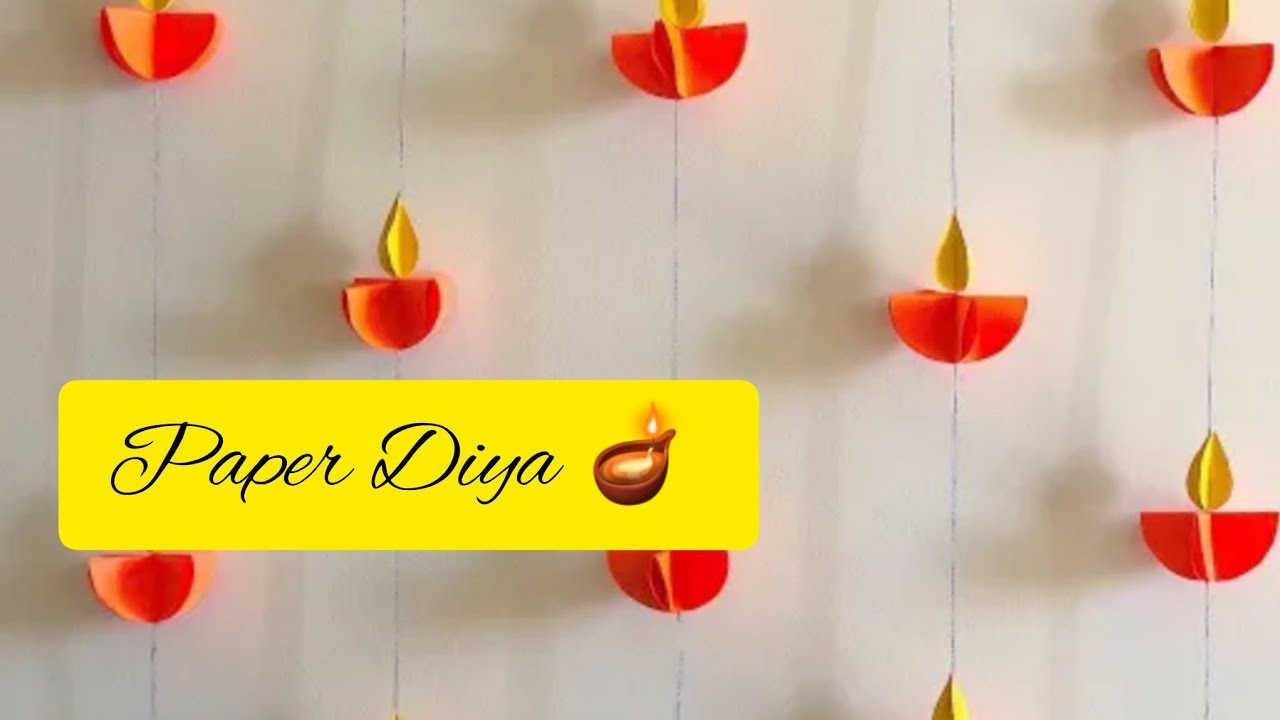 Paper Diya Wall Hanging|DIY Easy Diwali Decor Ideas|Paper Diya #दिवाळी ...