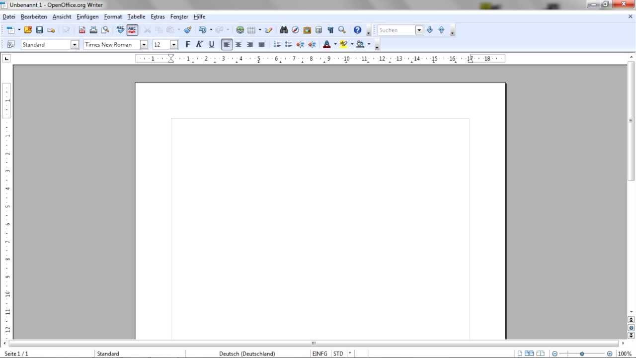 Open Office Tutorial #2 [German]- Textdokument anlegen. - YouTube