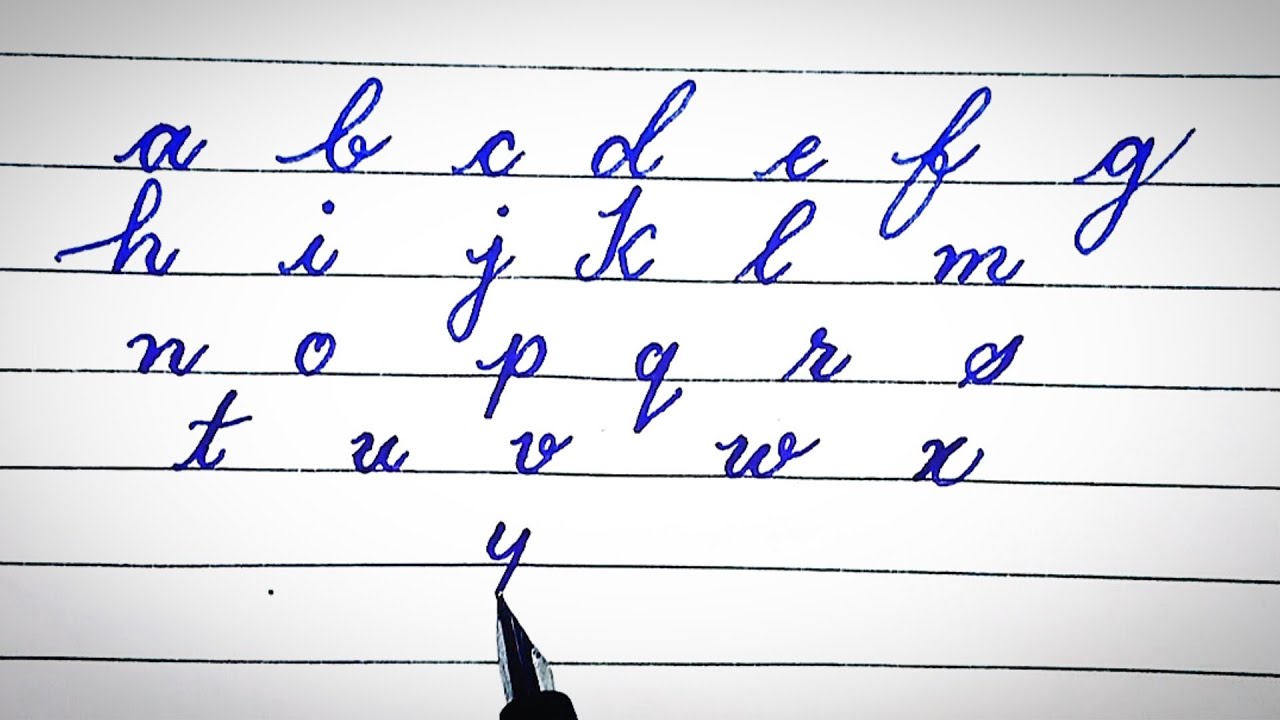 How to write cursive writing | small letters (a to z) | Alphabet - YouTube